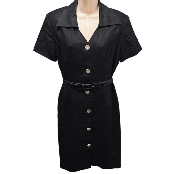 Kelly Graham | Dresses | Kelly Grahamvintage0 Linen Collared Button ...